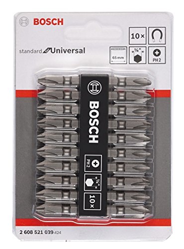 Bosch Double Ended Bit Set PH2/PH2 65mm (10pc) | Zana