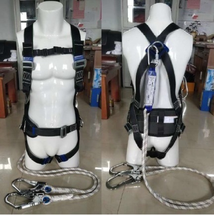 Safety Harness with Braided Rope Lanyard (Double Hook) | Zana