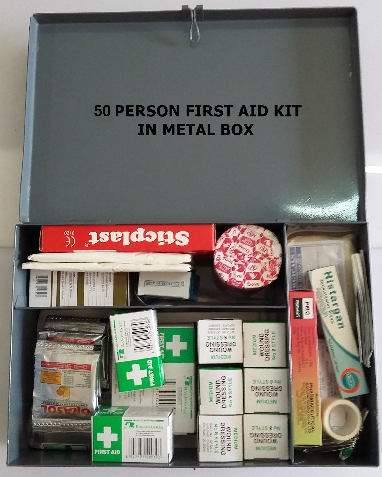 50 person Metallic Box First Aid Kit | Zana